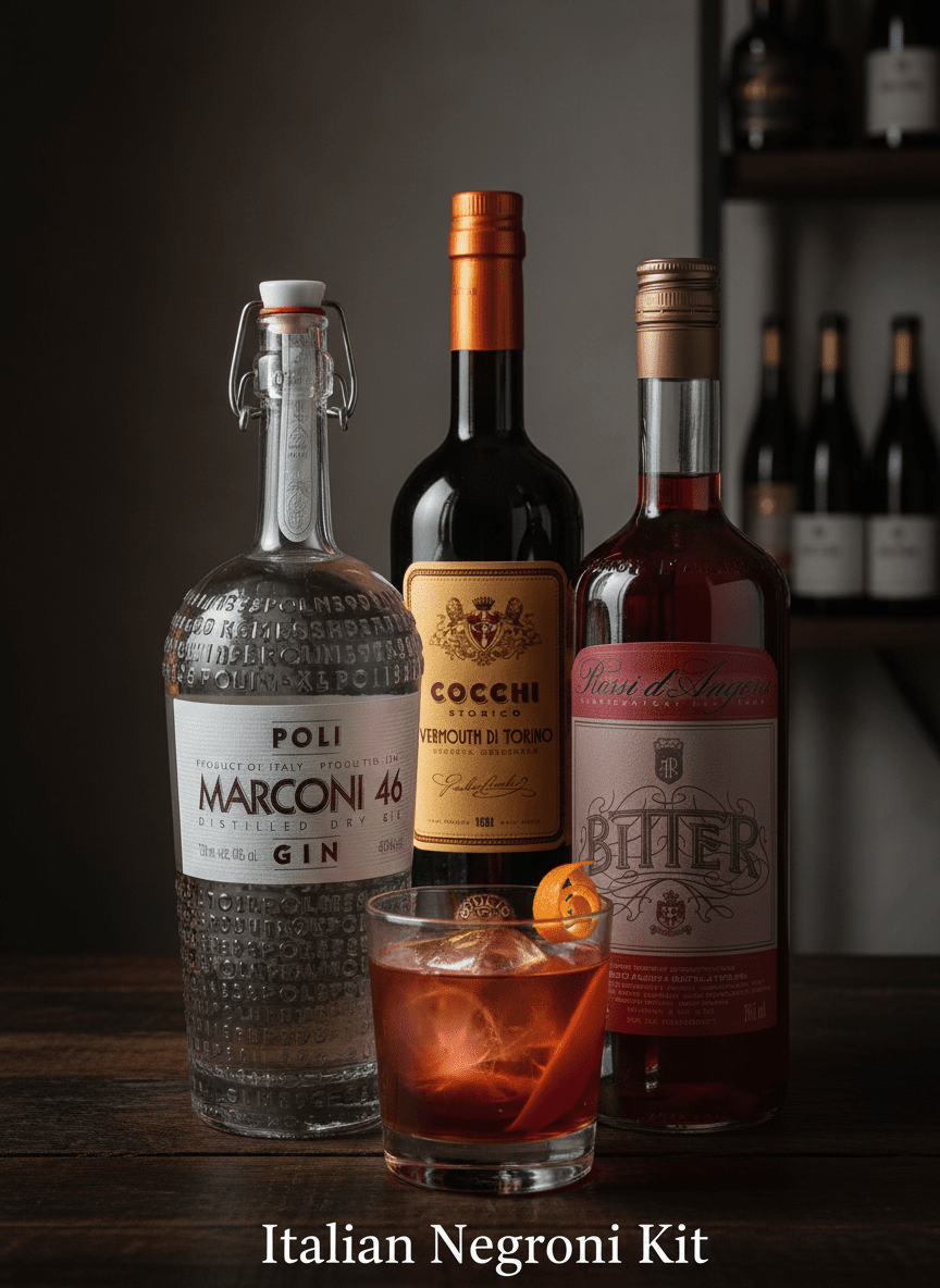 Italian Negroni Kit | Premium Gin, Vermouth & Bitters | Daan’s Drinks